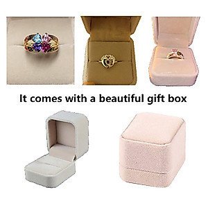 Shineyou Custom Infinity Rings with 2 Birthstones for Women Personalized Promise Rings for Her 925 Sterling Silver Ring Mother's Day Gift