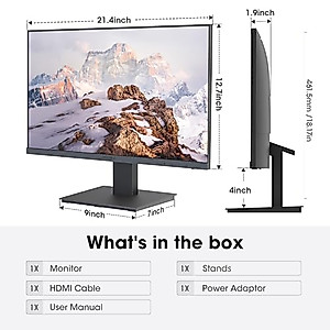 KOORUI 24 Inch Monitor, Full HD 1080p VA LED Computer Monitor, 75Hz FHD 1920 x 1080 Ultra Slim Desktop PC Monitor with HDMI, VGA, 75 x 75 mm VESA Mountable, Black