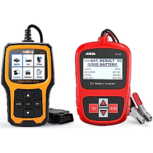 ANCEL AD410 Code Reader and ANCEL BST200 Car Battery Load Tester