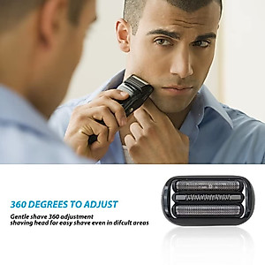 53B Replacement Electric Shaver Replacement Head for Br-aun Series 5/6 Br-aun Shaver 53B 50-R1000S/50-B1300S 6075Cc 6020S (Black)