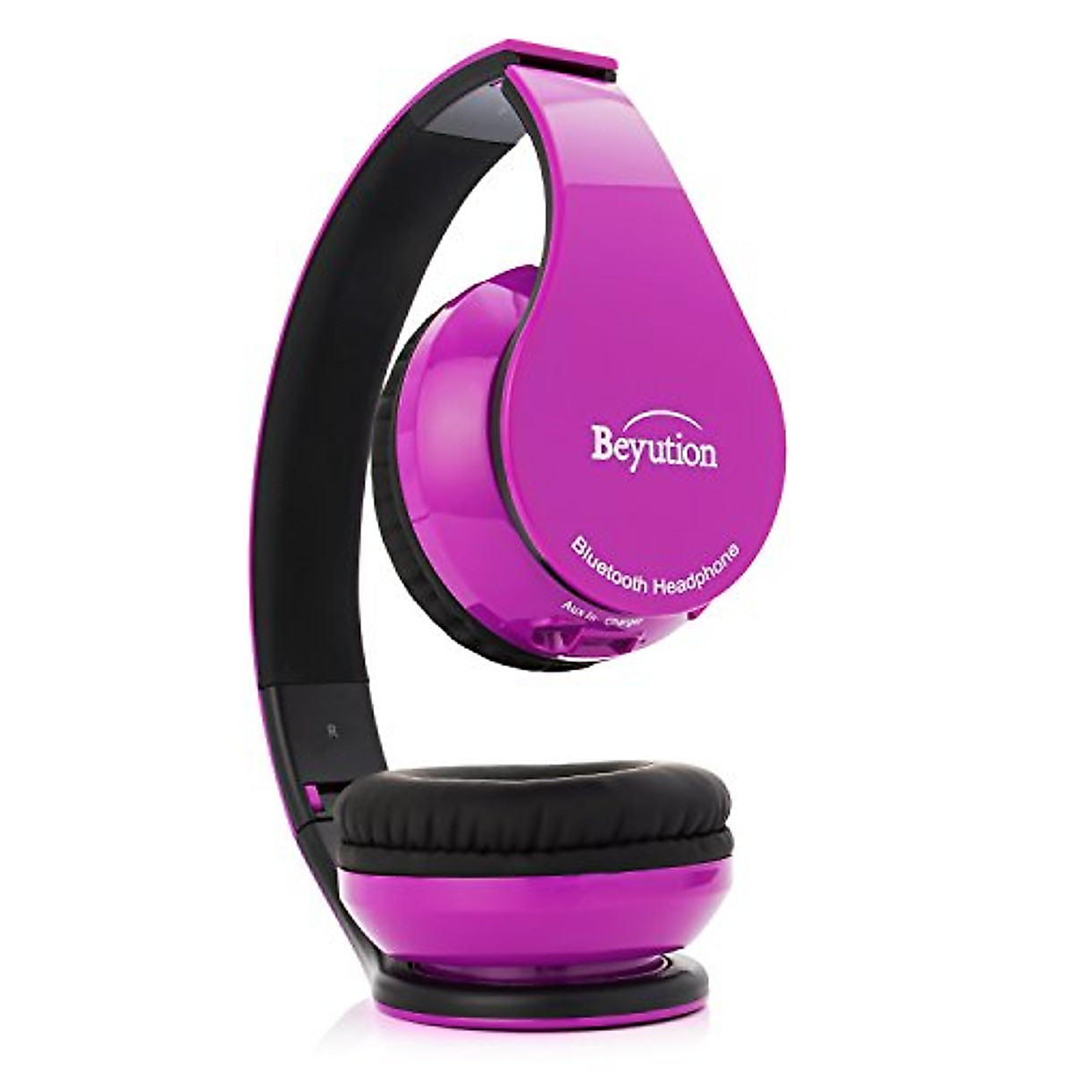 deep Purple Hi-Fi Over-Ear Stereo Bluetooth Headphones Built in Mic-Phone Talk with Phone or Listen Music Clearly, Built Noise Cancellation Technology, with Retail Package!