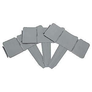 Yaegoo Garden Border Edging, 20 Pcs Stones Effect Fence Decorative Flower Bed Edging for Garden, Lawn and Landscape Edging, Interlocking Outdoor Lawn Stakes (Gray)