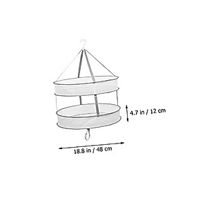 Alipis 2pcs Double Clothes Basket Collapsible Laundry Drying Rack c fold Towels Foldable Laundry Rack Towels Drying Hanger Underwear Drying Hanger Foldable Cloth Dryer Towels Drying net