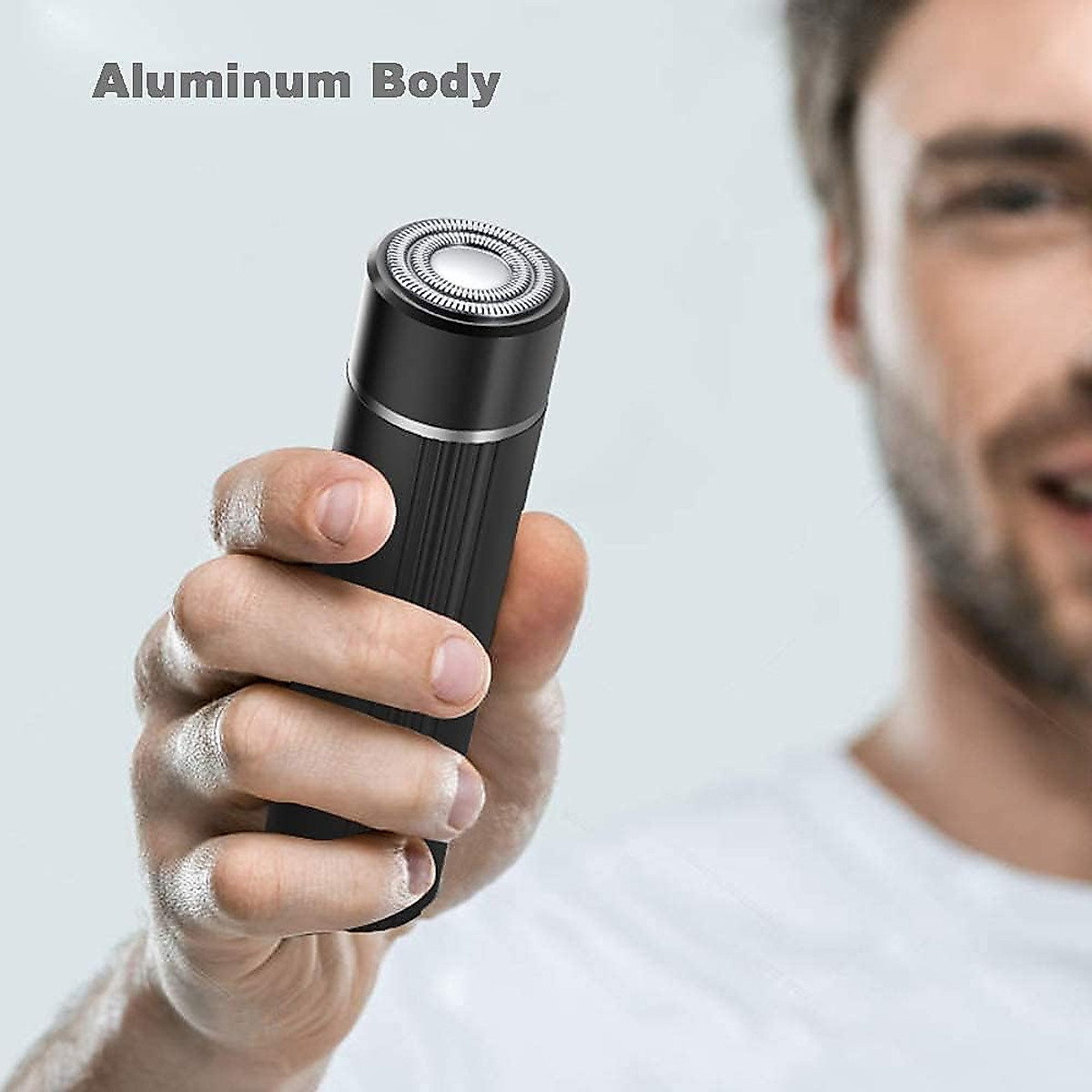 Mini Electric Shaver for Men,Portable USB Rechargeable Shaver,Wet and Dry Use Rotary Men's Shaver,Washable Cordless Quick Charge Nose Mustache Trimmer Electric Razor for Travel,Business Trip