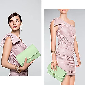 MATEIN Travel Jewelry Organizer Case, Foldable Water-Resistant Soft Leather Jewelry Roll, Women Jewelry Bag for Earrings, Rings, Necklaces, Bracelets, Green