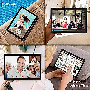 EEW Tablet 10 Inch Android 10.0, 1280x800 HD Touchscreen, 32GB ROM Expandable to 128 GB, Dual Camera & Speaker, 6000mAh Battery, Support Bluetooth WiFi GPS (2022 Release)