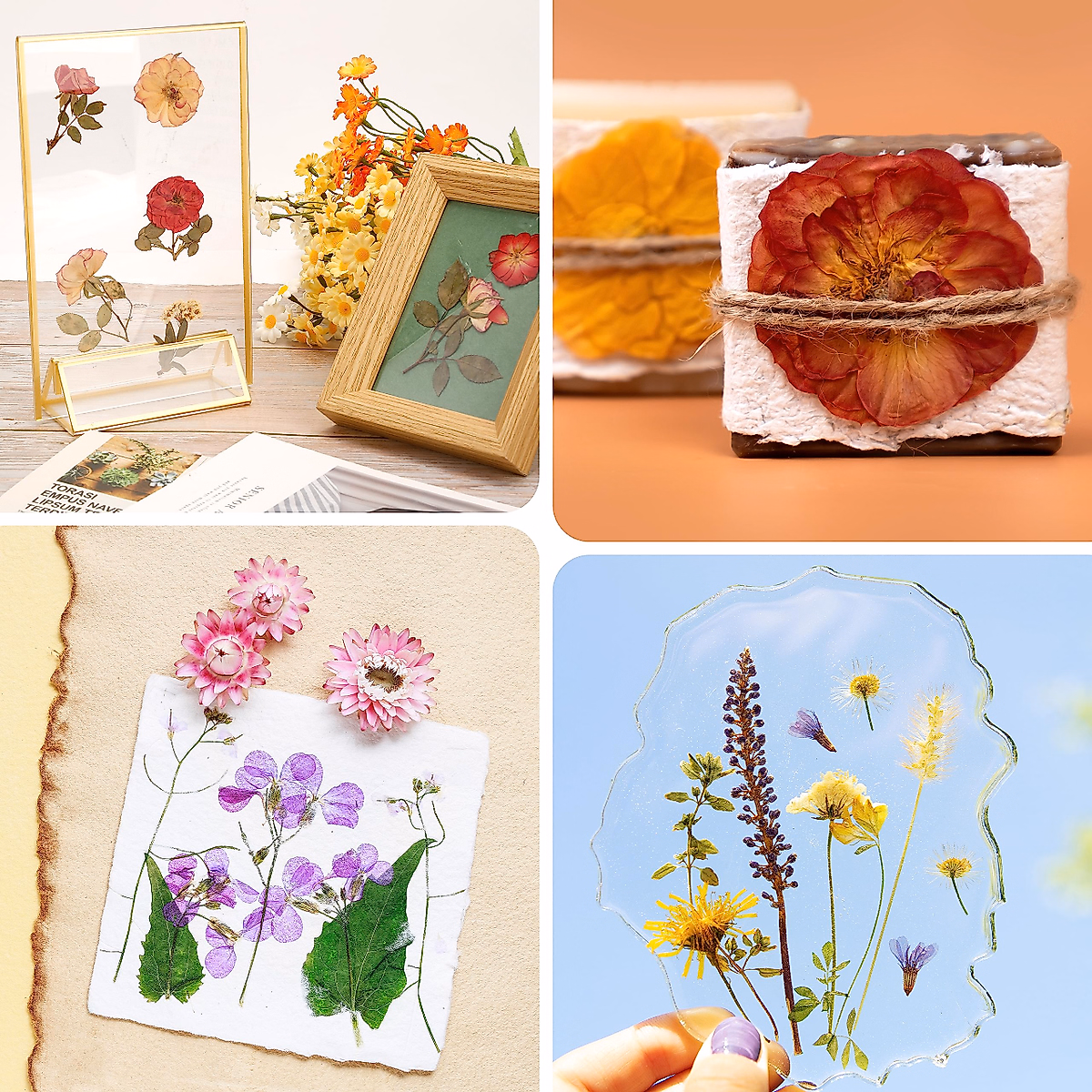 Aboofx Extra Large Flower Press Kit, 10.8" x 10.8" 10 Layers Wooden Flower Pressing Kit with Storage Bag, Flower Pressing Kit for Adults, DIY Pressed Flower Plant Preservation Kit