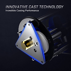 Piscifun Chaos XS Baitcasting Fishing Reel, Reinforced Metal Body Round Baitcaster Reel, Smooth Powerful Saltwater Inshore Surf Trolling Reel, Conventional Reel for Catfish (40 Left Handed)