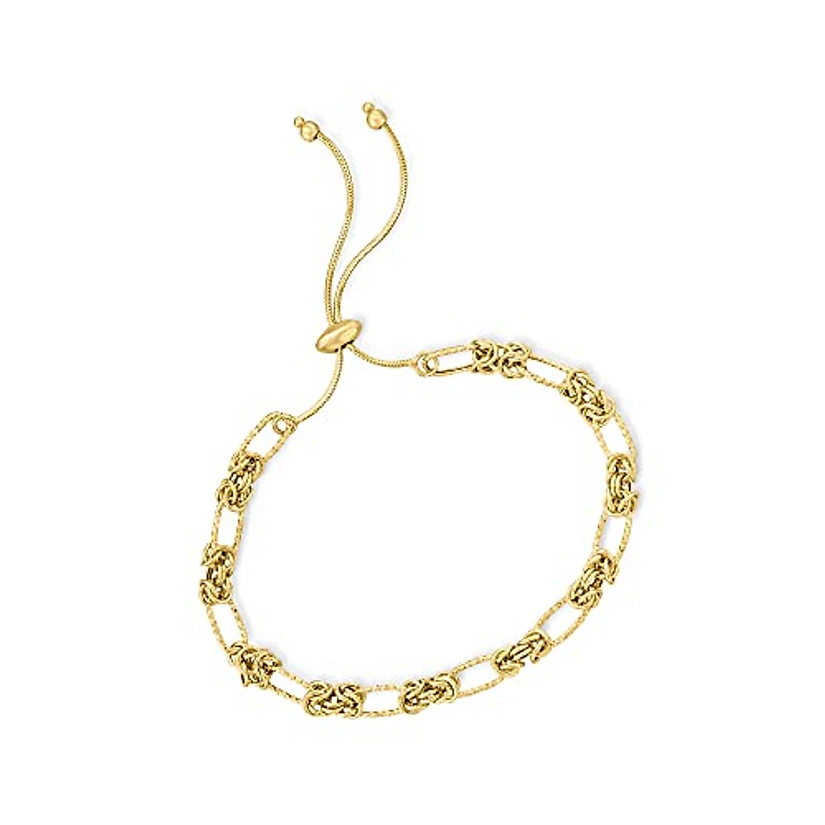 Ross-Simons 14kt Yellow Gold Byzantine Station Bolo Bracelet