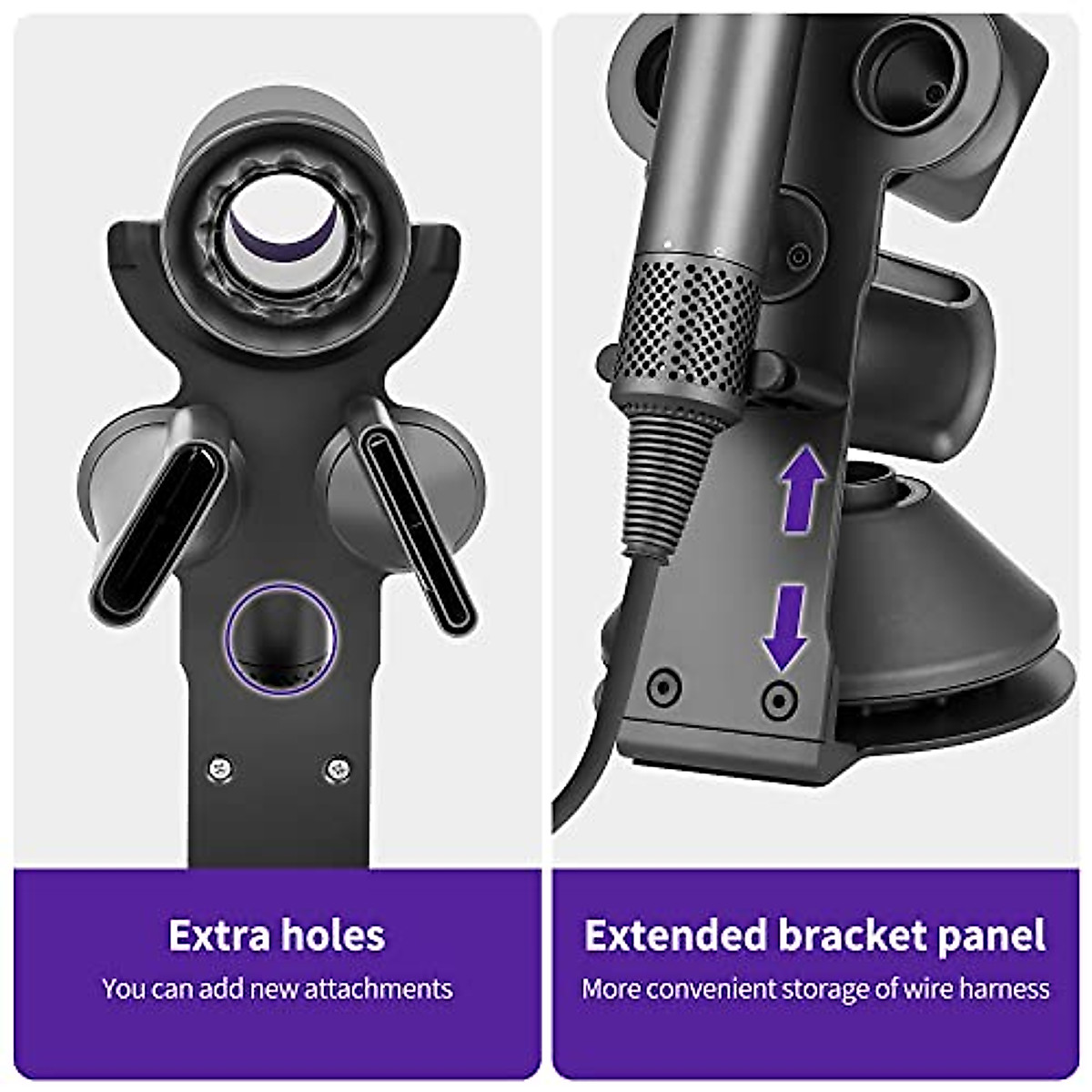 YCHF Supersonic Hair Dryer Holder for Dyson,Blow Dryer Holder,Hair Dryer Holder for Dyson SupersonicAluminum Alloy Bracket, Bathroom Organizer,Size: 30cm x14cm x 16.4cm