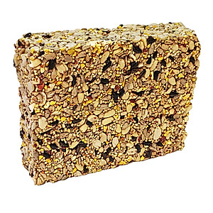 Songbird Treats Seed Bars | 12 Pack of 8 oz Bird Seed Cakes for Wild Birds (Woodpecker Crunch)
