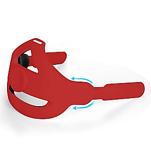MASiKEN K6 Replacement Head Strap for Oculus Quest 2, Enhanced Support and Comfort Elite Strap Pad, Reduce Head Pressure,Optimize Wearing Experience Oculus2 Accessories (Red)