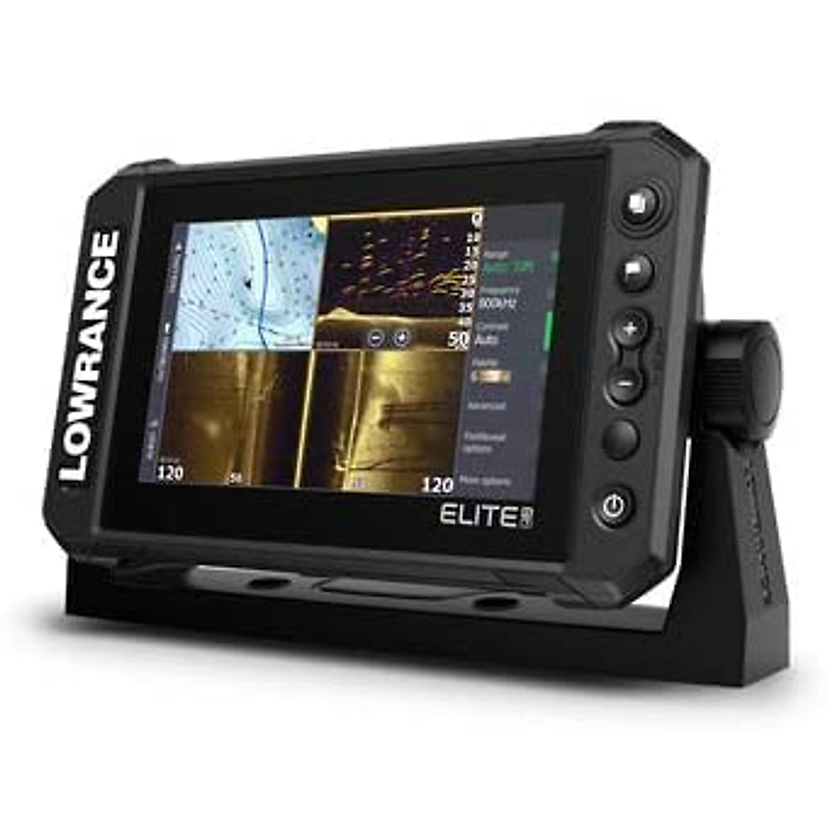 GPS City Lowrance Elite FS 7 Fish Finder with Active Imaging 3-in-1 Transducer, Preloaded C-MAP Contour+ Charts & Protective Cover Bundle (000-15688-001)