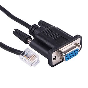 Suamdoen DB9 to RJ11 RJ12 6P6C LAN Network Serial Console Cable for Sevo Drive Leadshine Stepper Communication