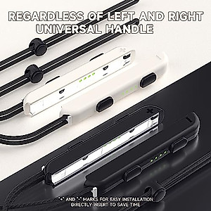 Joycon Wrist Straps for Switch, Replacement for Joy Con Strap 4 Pack, Adjustable Switch Joycon Wrist Strap(Black and White)