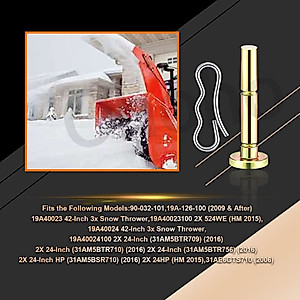 Ohoho 10Pack 738-04124A Shear Pins & 714-04040 Bowtie Cotter Pin - Compatible with MTD / CUB &Troy-bilt Craftsman 738-04124A 738-04124 938-04124 714-04040 7188389 80-749 780-242 Snow Throwers