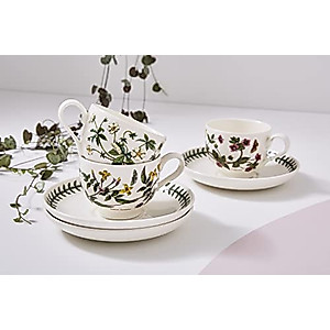 Portmeirion Botanic Garden Set of 6 Teacups & Saucers (T) (Assorted Motifs)