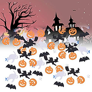 NUOBESTY Halloween Party Favor Thanksgiving Day Confetti Art Craft Star Sequins Confetti for Halloween Night Decked Dinner Table Decor Party Decoration Confetti Sprinkle Dining Table