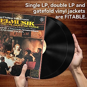 Vinyl Record Sleeves - Outer Album Covers - Protective Storage - Clear Durable Sleeves 25 Count