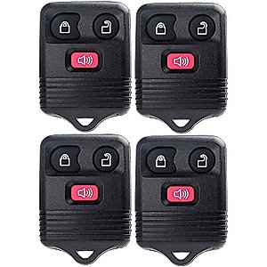 ROADFAR CWTWB1U331 3 Buttons Keyless Entry Remote Car Key Fob 4pcs Uncut Replacement fit for Ford/for Ranger for Lincoln/for Mazda/for Mercury 98-10