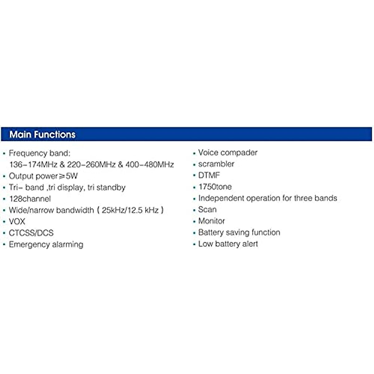 TYT TH-350 Tri-Band Radio 2 Meter, 1.25 Meter (220MHz), 70cm (440 MHz) Analog Radio with Tri-Band Antenna Ship from US only