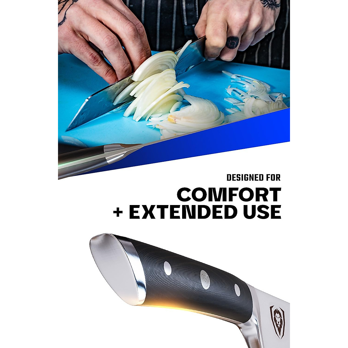 Dalstrong Kiritsuke Chef Knife - 8.5 inch - Gladiator Series Elite - Forged German High Carbon German Steel - Full Tang Kitchen Knife - Black G10 Handle - w/Sheath - Chef's Knife - NSF Certified