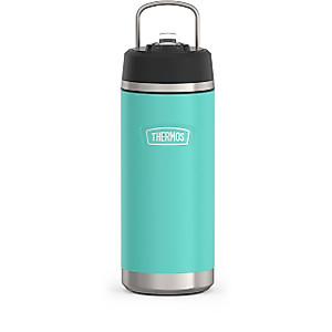 THERMOS ICON SERIES Insulated Water Bottle with Straw Lid - 18 Ounce, Seafoam - Stainless Steel Vacuum Insulated Water Bottle with Straw Lid