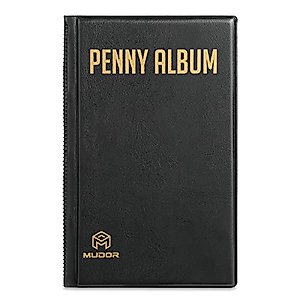 MUDOR Pressed Penny Collecting Book Album, Penny Collection Book Holds 160 Coins, Pressed Penny Holder for Collectors