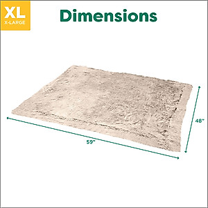 Furhaven Waterproof Throw Blanket for Dogs & Indoor Cats, Washable - Shaggy Plush Calming Long Faux Fur & Velvet Dog Blanket - Taupe, Extra Large/XL (Color May Vary)