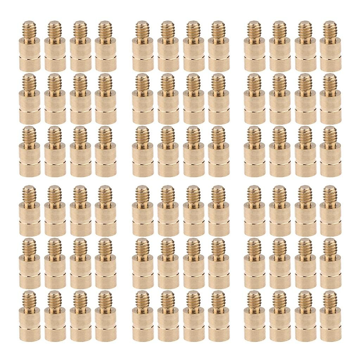 LoveinDIY 72 Pieces 25Grains Gold Tip Arrow Weight Screw Archery Points Insert Accessories