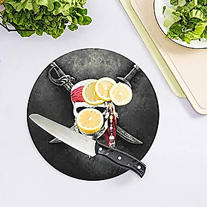 Pirate Skull Cutting Board Tempered Glass Chopping Board for Kitchen Hotel