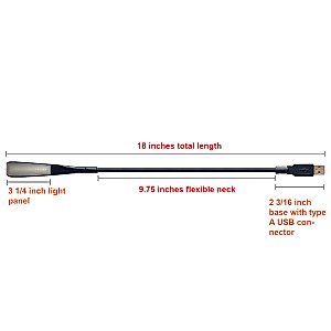 i2 Gear USB Reading Lamp with 14 LEDs Dimmable Touch Switch and Flexible Gooseneck for Notebook Laptop, Desktop, PC and MAC Computer + On/Off Setting (14 LED, Black)