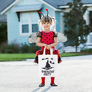 HEYTUYA 6 Pack Large Halloween Bags, Halloween Bags with Handles, Halloween Treat or Trick Bags for Kids, Gift Bags Trick Bags Halloween Kids Party Favor Supplies, Non-Woven Tote Bag Halloween Bags