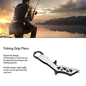 Professional Fish Holder , Fish Lip Gripper , Fish Holder Control Accessories Portable Lightweight Aluminium Alloy Loading Capacity Fishing Tool(Silver) , fish gripper fish scale fish lip gripper fish