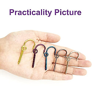 5PCS Fish Hook Hat Clip Gold Hats Pins Decal Fish Hooks for Cap Hat Tie Clasp Money Clip