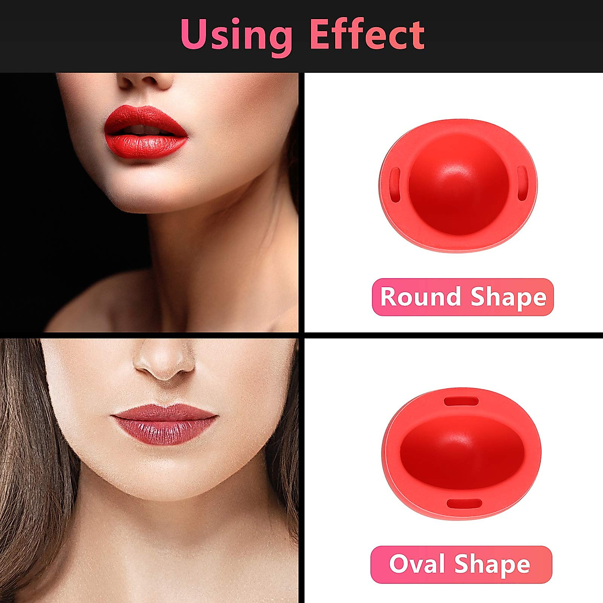 Lips Enhancer Plumper Tool Device Quick Lip Plumper Bigger Mouth Lip Plumping Device Enhancer Lips Enlargement Tools Lip Trainer for Women Girls