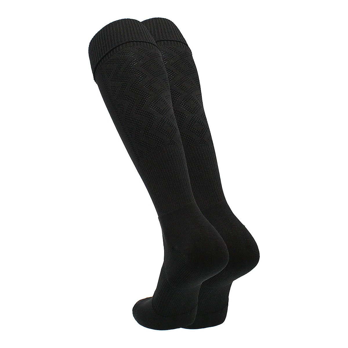 TCK Soccer Socks Premier Breathable Fold Down (Black, Large)