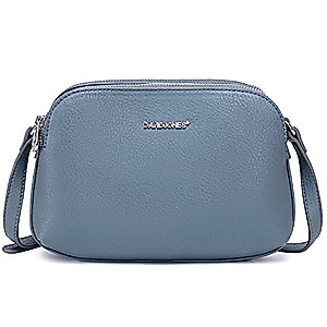 DAVIDJONES Faux Leather Hobo Purse and Wallet set for women 3 Zip Convertible Crossbody Black Shoulder Bag