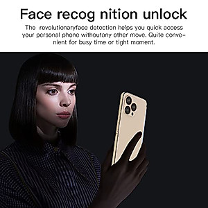 iP13 Pro Unlocked Smartphone for 11, 6.2 FHD Unlocked Cell Phone, Face Unlock, 4GB 64GB, Dual SIM, 7000mAh, Dual Camera, T Mobile,for Support (Gold)