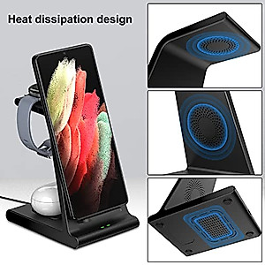 Lopnord for Samsung Wireless Charger, Wireless Charging Station for Samsung Galaxy S23 S22 Ultra/S22/S21/Z Fold 4, Watch Charger for Samsung Galaxy Watch 5 5 Pro 4 Active 2/Galaxy Buds 2Pro/Live