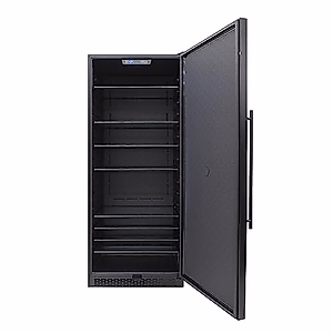 DUURA Elite DE210FRGWB Refrigerator Single Zone Freestanding Fridge for Pantry, Garage, House, Kitchen Use with Adjustable Glass Shelves and Blue LED Lighting, 29.5-Inch, Black