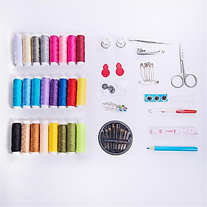 IRDFWH 24 Rolls of Thread Sewing Box Set Multifunctional Sewing Kit Sewing Sewing Thread Box Storage Box