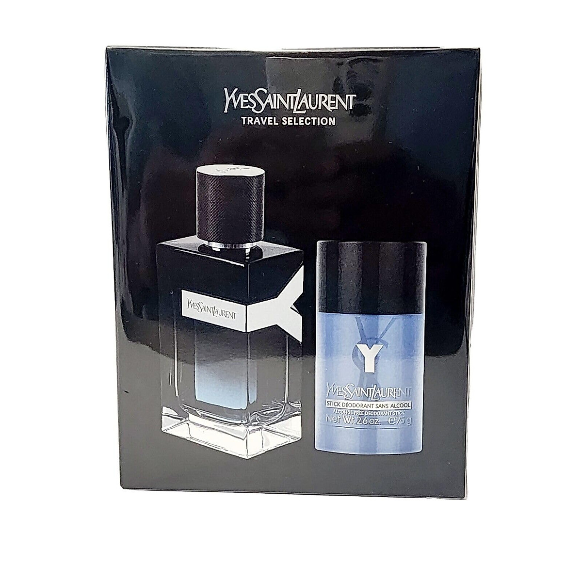 YVES SAINT LAURENT YSL Y 3.4 EDP Spray +2.5 Deodorant Stick for Men 2 Piece Set (Spray + Deodorant)
