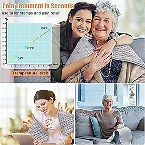 Extra Large Heating Pad - 20"x 40" Electric Heating Pad, Fast Heating Warm Pad, 10 Heat Settings Washable Soft Heat Pad, Dry & Moist Heat for Shoulders, Neck,Abdomen, Back,Limbs