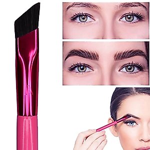 Eyebrow Brush, Multi Function Eyebrow Brush, Smooth Canvas Concealer Brush, Square Eyebrow Brush, Eyebrow Brush Square Ultra Thin Angled Eyebrow Brush (Color : 2 Packs)