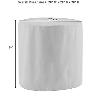 Crosley Furniture Patio Furniture Covers, Waterproof Round Outdoor Bistro Table Cover for Deck, Gray