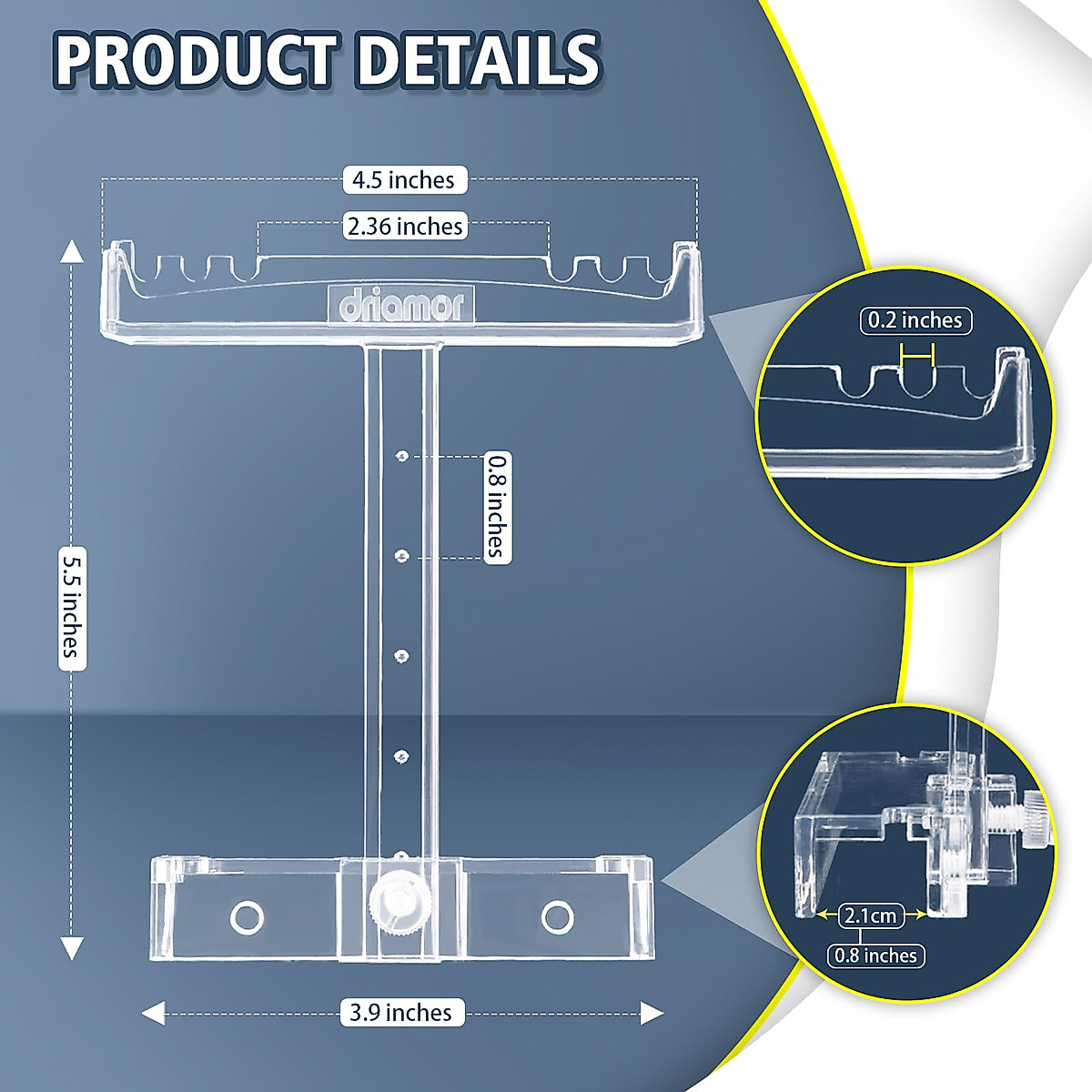 driamor Aquarium Light Riser Adjustable, Clear Acrylic Fish Tank LED ...