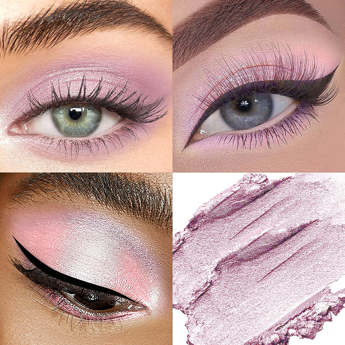 Ardorlove 3 Pcs Glitter Eyeshadow Stick with Soft Brush, Soft silky Eye Shadow Pencil with Smudge Proof Eyeshadow Primer Base, Shimmer Eye Makeup Cosmetics, Cream Eyeshadow Stick (Earth Rose)