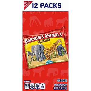 Barnum's Original Animal Crackers, 12 Snack Packs