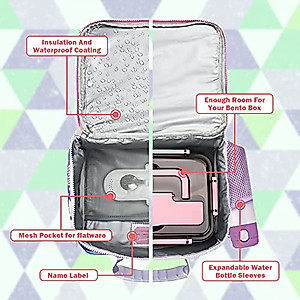 KidsPUNK Lunch Box Kids, Girls Lunch Box Insulated Lunch Bag Bento Lunch Box For Kids Cute Cat Lunch Box For Girls Insulated Lunch Box For Boys Lunchboxes Kids With Water Bottle Holder